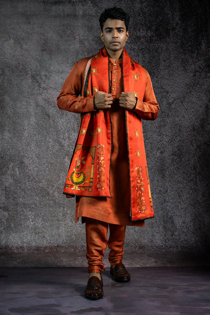 DARSHAN SET OF 3 ( KURTA + CHURIDAR + STOLE ) – udd Studio